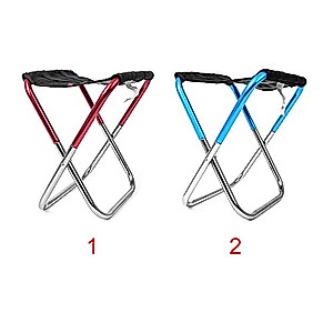 TRENTSNOOK Exquisite Camping Stool Multifunctional Lightweight Portable and Convenient Picnic Aluminum Alloy Chair Seat Outdoor Small Fishing Folding Durable Stool (Color : Dark Blue)