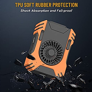 beheart Waist Clip Fan, Personal Cooling Necklace Fan, 3 Speed 5000mAh Power Bank and Spotlight