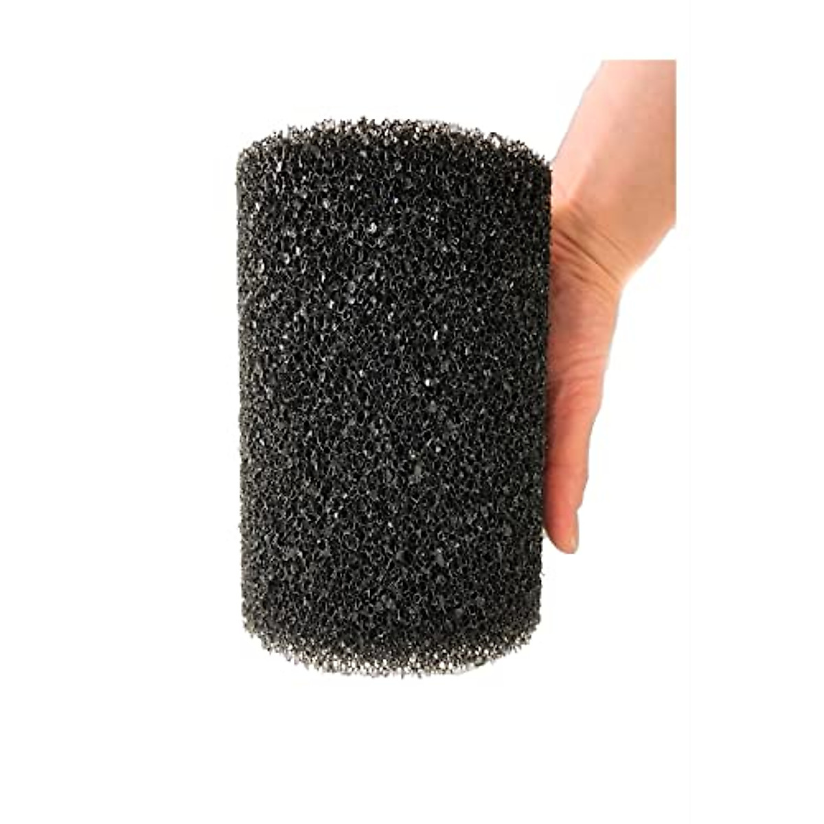 ViaAqua 2 Pack X-Large Overflow Filter Box Intake Round Pre-Filter Foam Sponge 5.91" x 4.13" for Aquariums and Ponds (Coarse 25PPI)