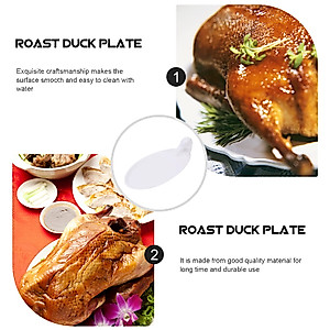 Hemoton Roasting Plate 1pc Roast Chicken and Plate Breakfast Tray Plate Cookie Plate Appetizer Plate Biasuit Plate Dinner Ceramic Cake Plate Dinner Plates Fish Dish Sushi White Melamine