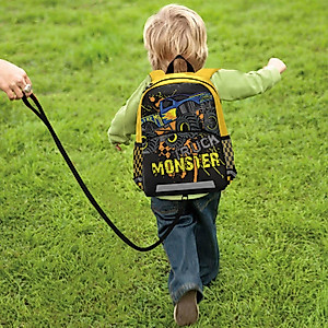 beeplus Monster Truck Backpack Kids Backpacks for Boys Truck Backpack For Toddler Boys 13 Inchs