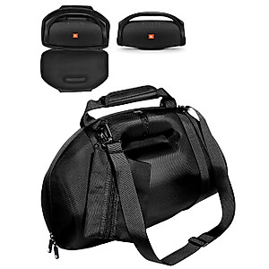 GETGEAR Case for Boombox, Boombox 2, Boombox 3 Waterproof Portable Speaker, customized case with featured handle and shoulder strap, removable accessories pouch