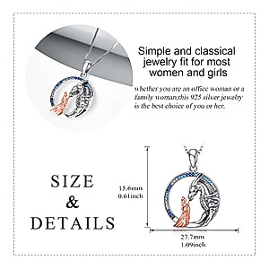 LUHE Dragon Necklace for Women Sterling Silver Women and Dragon Necklace Queen Princess Stroking Dragon Jewelry Gifts From Daughter for Women Teen (Dragon necklace)