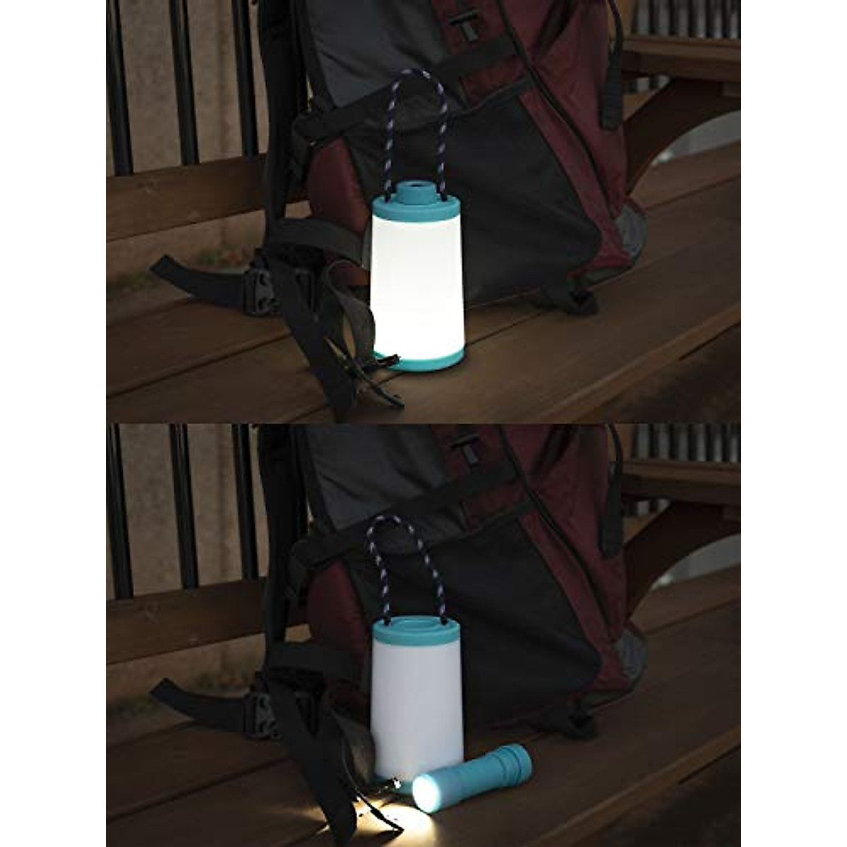 Enbrighten, Teal, 2 in 1 LED Combo Lantern, Flashlight, Task Light, Battery Operated, 200 Lumens, High/Low/Off, Table Lamp, Desk, Camping, Emergency, Storm, 57809