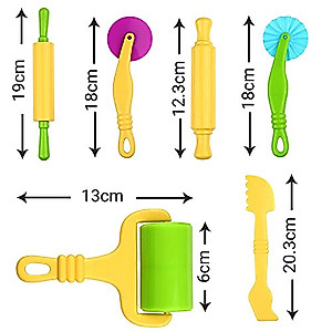 Play Dough Tool Set for Kids Various Shape Playdough Cutters with Animal molds Clay Modelling Tool kit Dough Rollers for Kids Age 3+