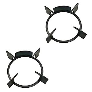 OSALADI 2 Pcs Gas Stove Bracket Shelf Holders Stand Stove Rack Gas Burner Shelving Brackets Wok Support Rack Kitchen Stove Accessory Stove Pot Rack Milk Pan Stand Gas Stoves Black