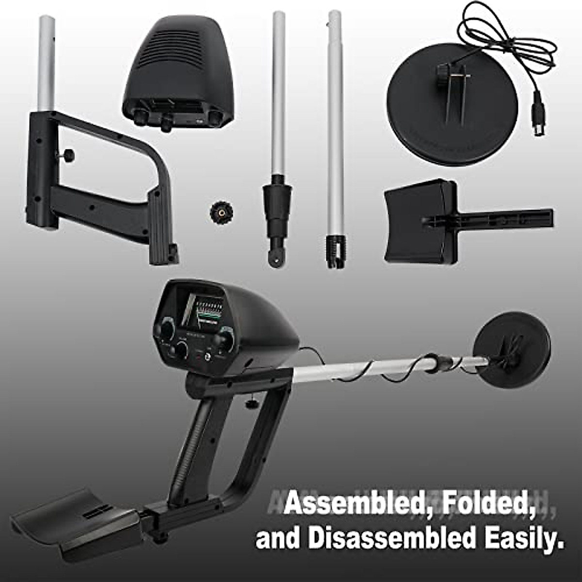 Finderomend Metal Detector MD-4030 Pro Waterproof Metal Detector Underground Search Coil,high Accuracy Adjustable Height (with Headphone and Shovel) (Updated 3)