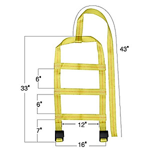 Trekassy Wheel Car Tow Dolly Basket Straps with Flat Hooks 2 Pack Heavy Duty for 14"-17" Tires, 10, 000 lbs Break Strength with 2 Axle Straps and 1 Carrying Bag