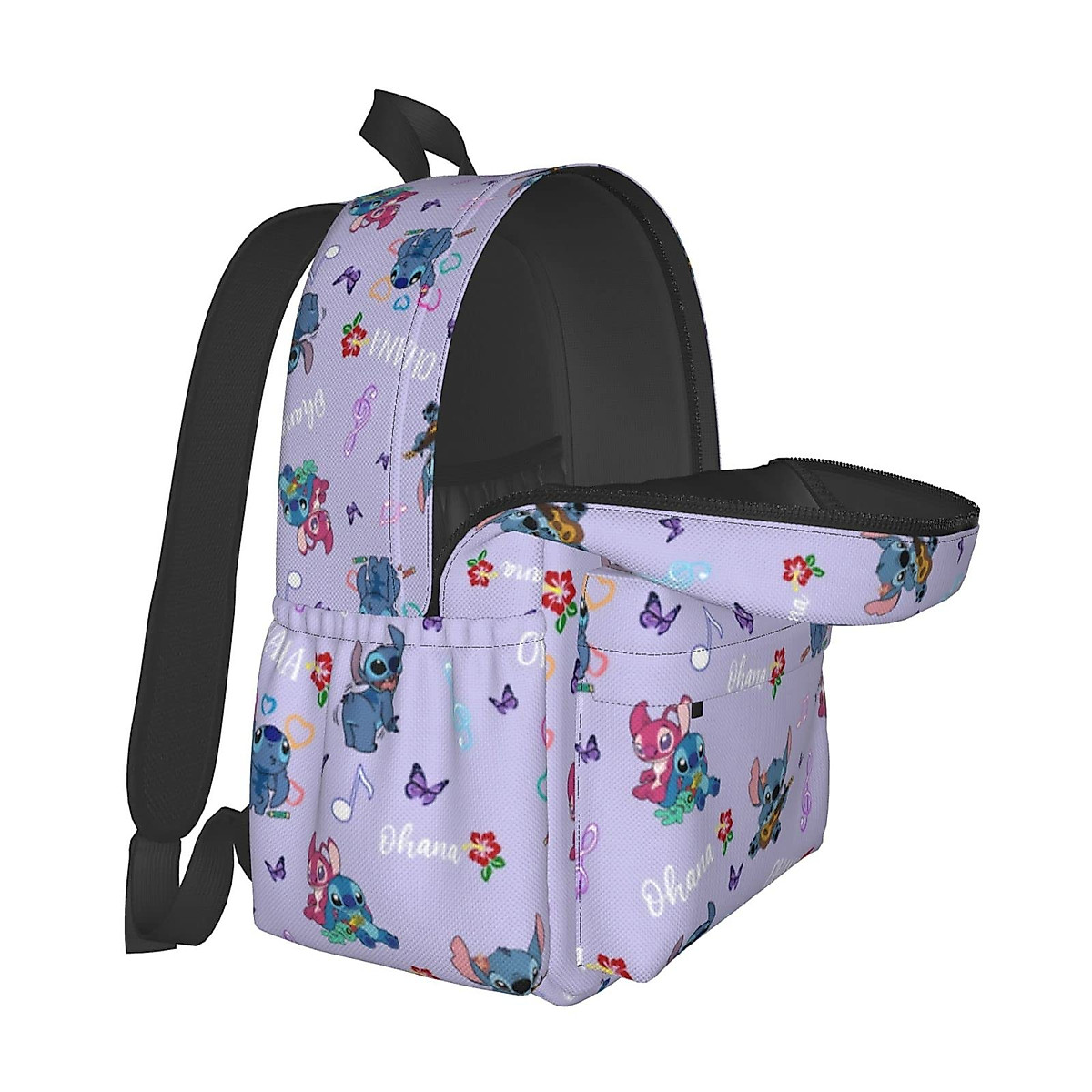 Travel Backpack, Notebook Laptop Bags For Men Women Weekend Outings Trip Book Bag Travel Hiking Camping Work Cartoon Cute Black 20