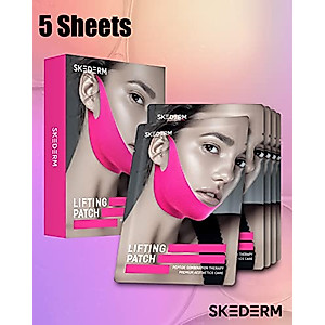 SKEDERM Lifting Patch Peptide | V Shaped Slimming Face Mask Double Chin Reducer V Line Lifting Mask