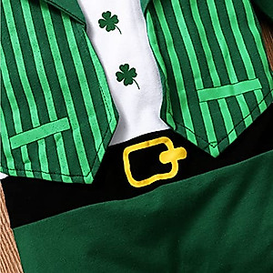 Singcoco Mutiggee Baby Boys St.Patrick's Day shamrock Romper (Green,6-12 Months)