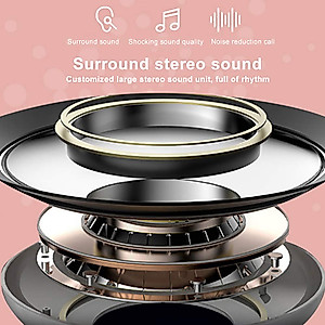 LVOERTUIG Cat Ear Headphones,Foldable and Stretchable Wireless Bluetooth Gaming Headset with RGB LED Light Wired Gaming Headset Stereo Sound,Over Ear Headphones Gift for Kids and Adult