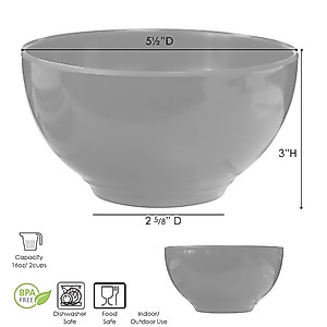 Calypso Basics by Reston Lloyd Melamine Bowl, Set of 6, Red