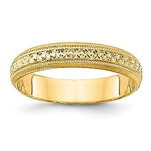 IceCarats 14K Yellow Gold 3mm Wedding Band Ring Size 7.00