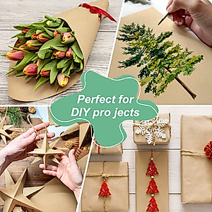 15"×400" Brown Paper Roll, Brown Wrapping Paper, Craft Paper, Wrapping Paper, Packing Paper for Moving, Packing, Gift Wrapping, Wall Art, Table Runner, Floor Covering