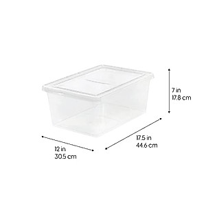 IRIS USA CNL-17 17 Quart Non-Latching Box, Clear