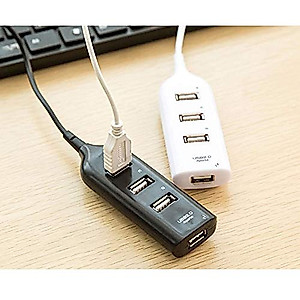 CUJUX 2.0 Multi USB 2.0 Hub USB Splitter High Speed 3 USB Card Reader USB Extender for PC Laptop (Color : Black)