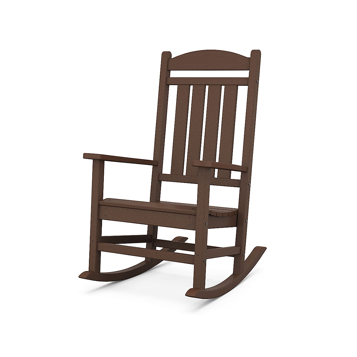 POLYWOOD R100MA Presidential Outdoor Rocking Chair, Mahogany & SBT18MA South Beach 18" Outdoor Side Table, Mahogany