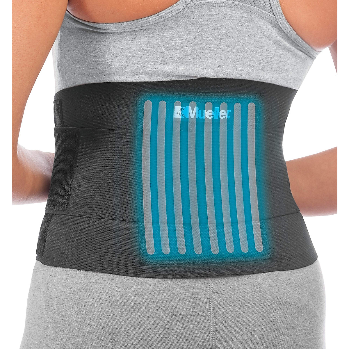 MUELLER Sports Medicine Adjustable Back Brace for Men and Women, Relief for Upper and Lower Back Pain, Sciatica, and Scoliosis, Black, One Size Fits Most