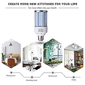 Auzer 30W (200W Equivalent), Daylight, E26 Standard Base, LED Corn Light Bulb | 2-Pack