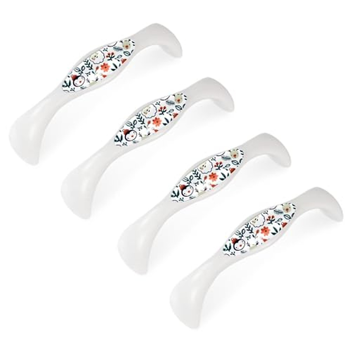 Pull Handle Fence Handle Long Cabinet Handles for Interior, Closet, Drawer, Outdoor, Garage, Reindeer Penguin and Leaves