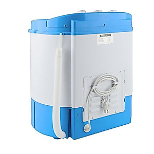 Upgraded Version Pyle Portable Washer & Spin Dryer, Mini Washing Machine, Twin Tubs, Spin Cycle w/ Hose, 11lbs. Capacity, 110V - Ideal For Compact Laundry