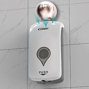 Manual Foam Soap Dispenser, 35oz (1000ml) Commercial Refillable Foaming Soap Dispenser-White, CHUANGDIAN