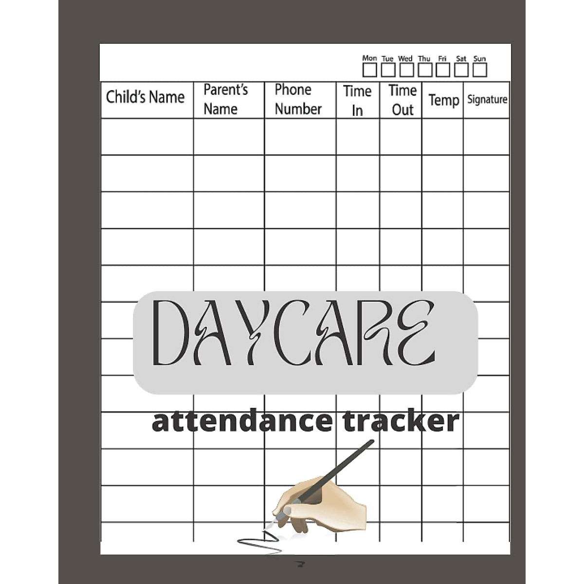 Daycare Attendance Tracker: Childcare Daily Sign In / Sign Out Register | Perfect For Centers, Preschools, And In Home Daycares | 8x10: Daycare Attendance Tracker