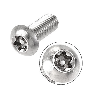 uxcell M8x20mm Torx Security Machine Screw, 20pcs Pan Head Screws Inside Column, with T40 L-Type Wrench, 304 Stainless Steel Fasteners Bolts