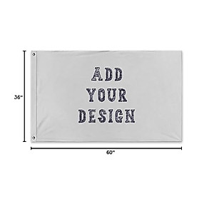 Custom Flag 3 x 5 Ft Personalized Flags Add Your Own Photo Print Text Double Sided for Outside Room Decor