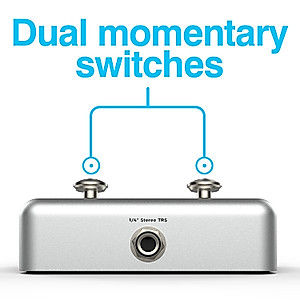 Singular Sound Dual Momentary Footswitch Plus for use with BeatBuddy, Effects Pedals, and Electronic Instruments