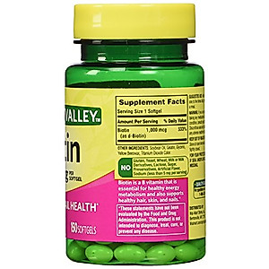Spring Valley - Biotin 1000 mcg, 150 Tablets