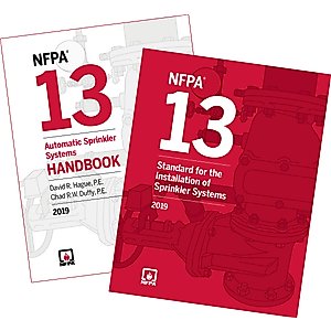 NFPA 13, Installation of Sprinkler Systems and Handbook Set, 2019 Edition