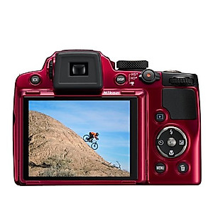 Nikon COOLPIX P500 12.1 CMOS Digital Camera with 36x NIKKOR Wide-Angle Optical Zoom Lens and Full HD 1080p Video (Red)