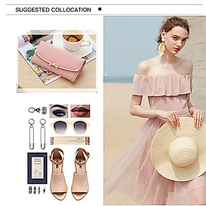 WOOLALA Women Cute Bowknot Wallet Trifold Large Capacity Long Purse