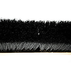 Unvert Black Indoor Push Broom Head – Heavy Duty Hardwood Block – Polypropylene Bristles – Deck Scrub Brush – Two Threaded Handle Holes for Better Assist (14")