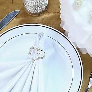 Efavormart 5 Pcs Assorted Gold Plated Pearl and Rhinestone Crystal Rhinestone Brooches Floral Sash Pin Brooch Bouquet Decor