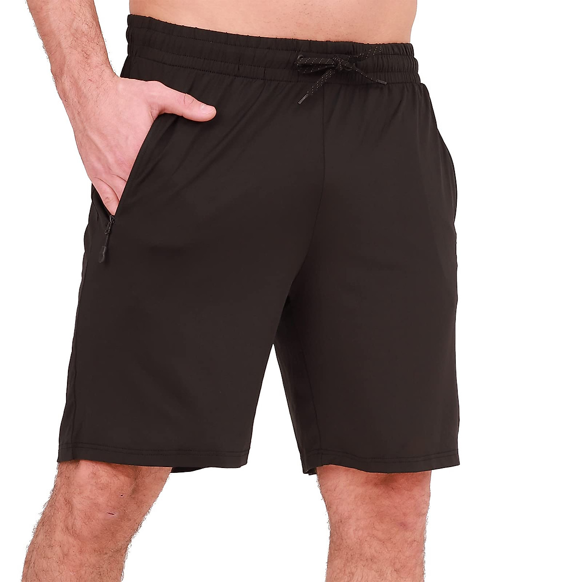 SUGARNO Athletic Shorts for Men,4 Packs Drawstring Gym Sports Shorts with Zipper Pockets for Running,Workout,Training(Small)