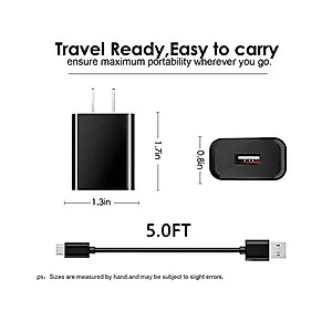 USB C Fast Wall Charger Charging Cable Cord Compatible for T-Mobile REVVL 6 PRO 5G/REVVL V+ 4 4+ 2 Plus 4 Plus/Revvlry+, TCL Stylus 5G 30 XE 4X 5G, Att Fusion Z, Motivate Samsung Galaxy A20 A8 Phone