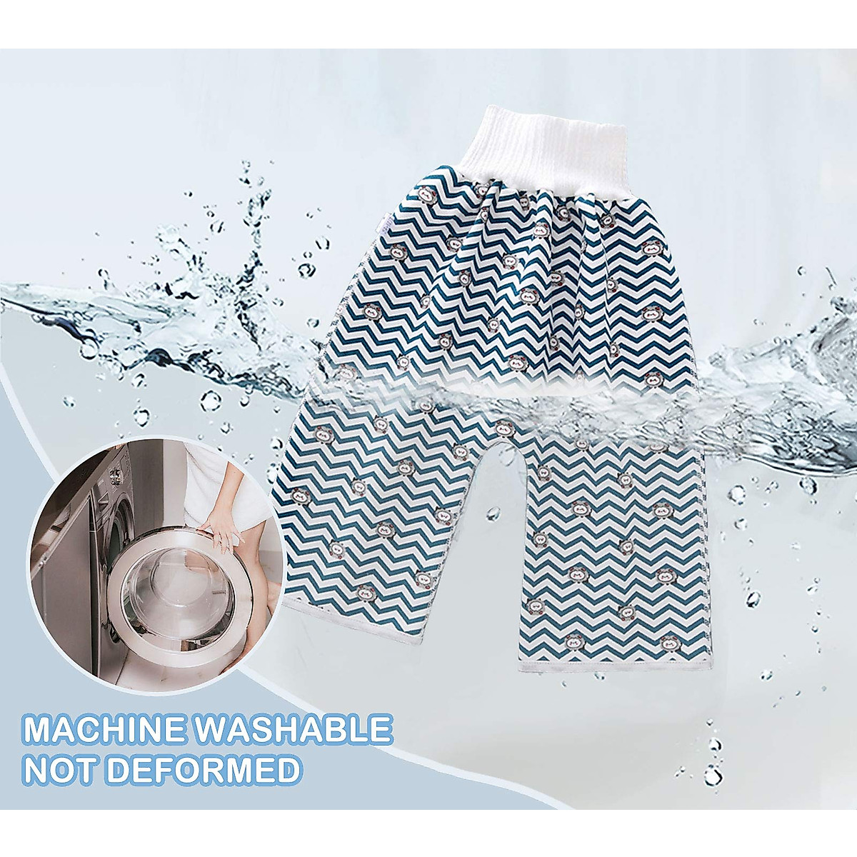 Happy Cherry Diaper Skirts for Baby Boy and Girl Toddler Cotton Diaper Cover Washable Leakproof Training Pants 0-4T