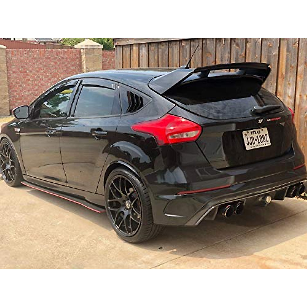 fit for Ford Focus ST RS MK3 Hatchback 2PC 2012 2013 2014 2015 2016 2017 2018 Shiny Black Window Side Louvers Vent