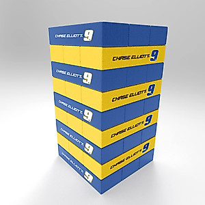 Rico Industries NASCAR Chase Elliott Mini Travel Team Tower Mini Team Travel Team Tower - Wood Stackem Game 4.75 x 2.5