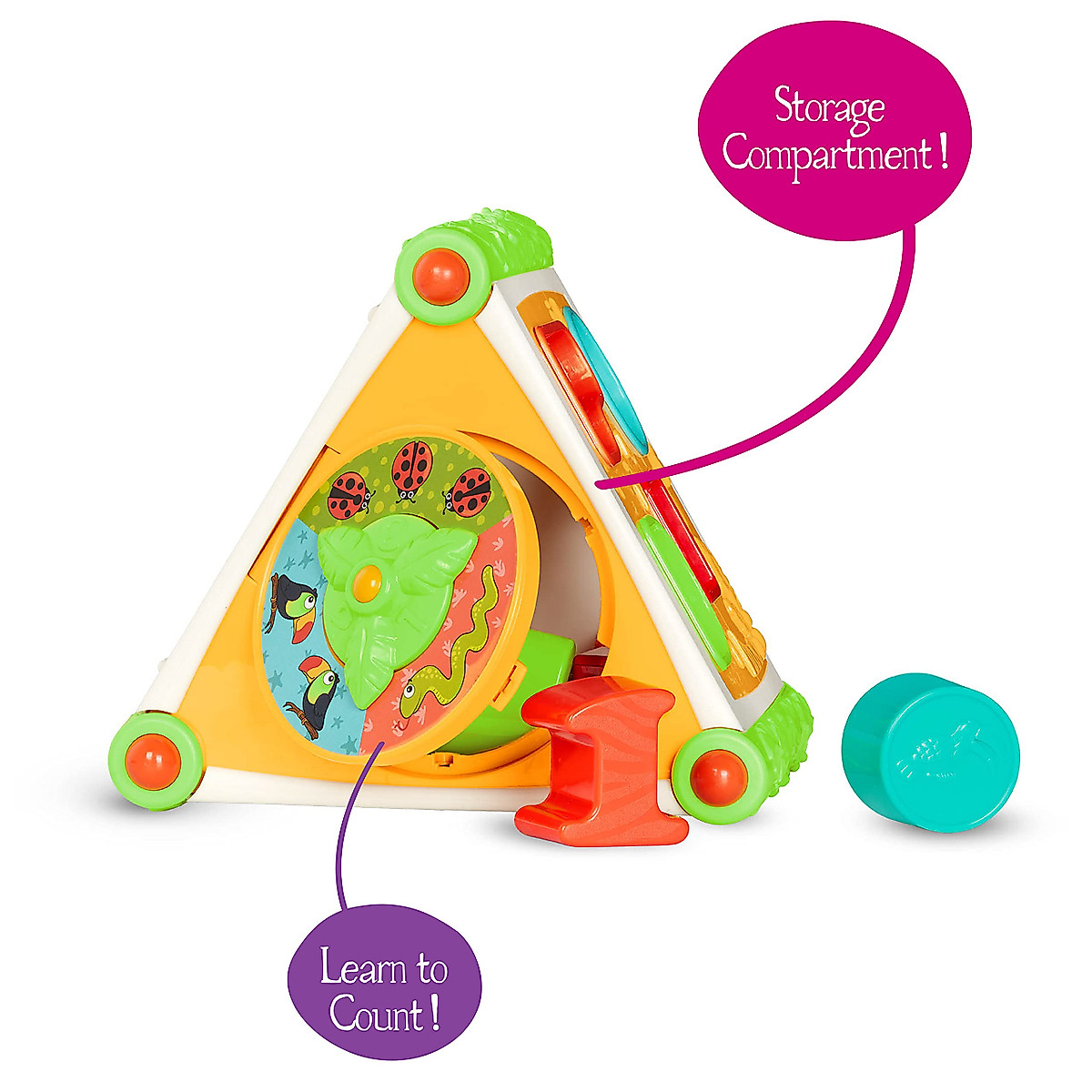 Battat – Activity Cube & Shape Sorter – 8 Shapes & Bead Maze – Music & Lights – Learning Toy For Toddlers, Kids – Jungle Fun! Activity Center – Jungle Fun! Activity Center