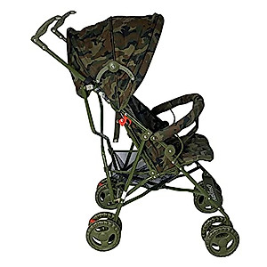 AmorosO Single Stroller - Baby Stroller with Four Wheels - Lightweight Stroller - Convertible Stroller with Extra Storage Space - Foldable Stroller with Sun Protection Hood Cover