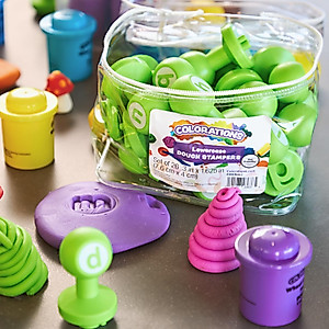 Colorations Easy Grip, Arts & Crafts, Shapes and Numbers Dough Stampers Set of 26 (Item # DOUGHSN)
