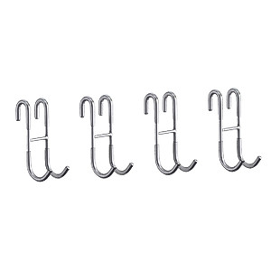 HOMSFOU 4pcs Stainless Steel Hook Over The Door Organizer Over The Door Hooks Metal Hangers Heavy Duty Hooks for Clothes Hook for Bathroom Heavy Duty Hangers for Clothes Indoor Heavy Door