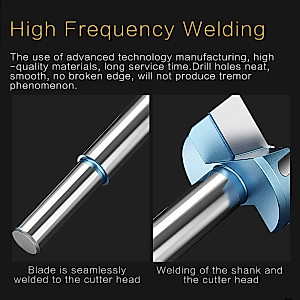 SagaSave 36mm High Speed Forstner Drill Bits Hole Saw Cutter, Heavy Duty Wood Hole Saw Auger Opener for Wood Woodworking Hinge Hole Drilling Boring Bit Cutter 1PCS