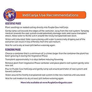 Purple Cow Organics IndiCanja 1 Cubic Foot Bag, Organic Living Soil, Clean & Natural Plant Based Water Only Super Soil for Professional Indoor & Outdoor Growers