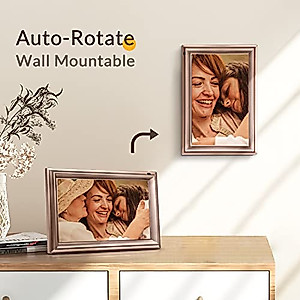 Canupfarm Digital Picture Frame, Smart WiFi 10.1 Inch Digital Photo Frame with 1280 x 800 IPS Touchscreen, 16GB Storage, Auto-Rotate, Wall Mountable, Motion Sensor, Share Moments via Frameo APP