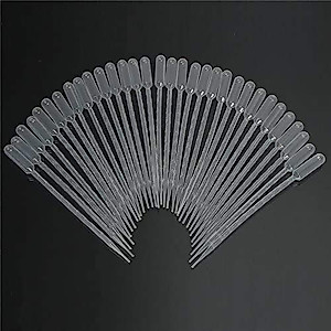 Transfer Pipettes 100PCS Liquid Dropper Plastic Pasteur Disposable Graduated Pipetting Clear White (10ml)